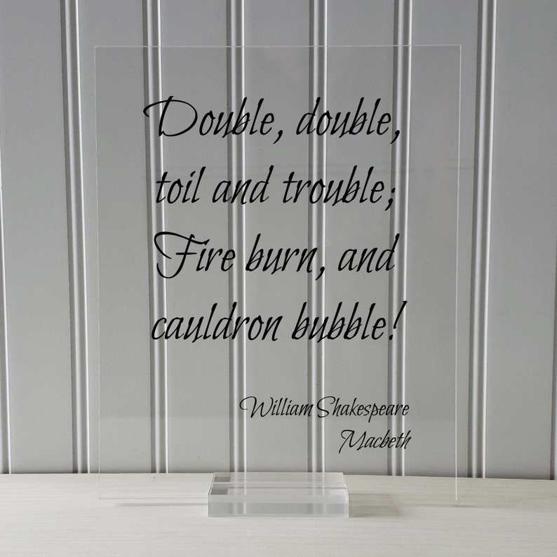 William Shakespeare - Floating Quote - Double, Double, Toil and Trouble ...