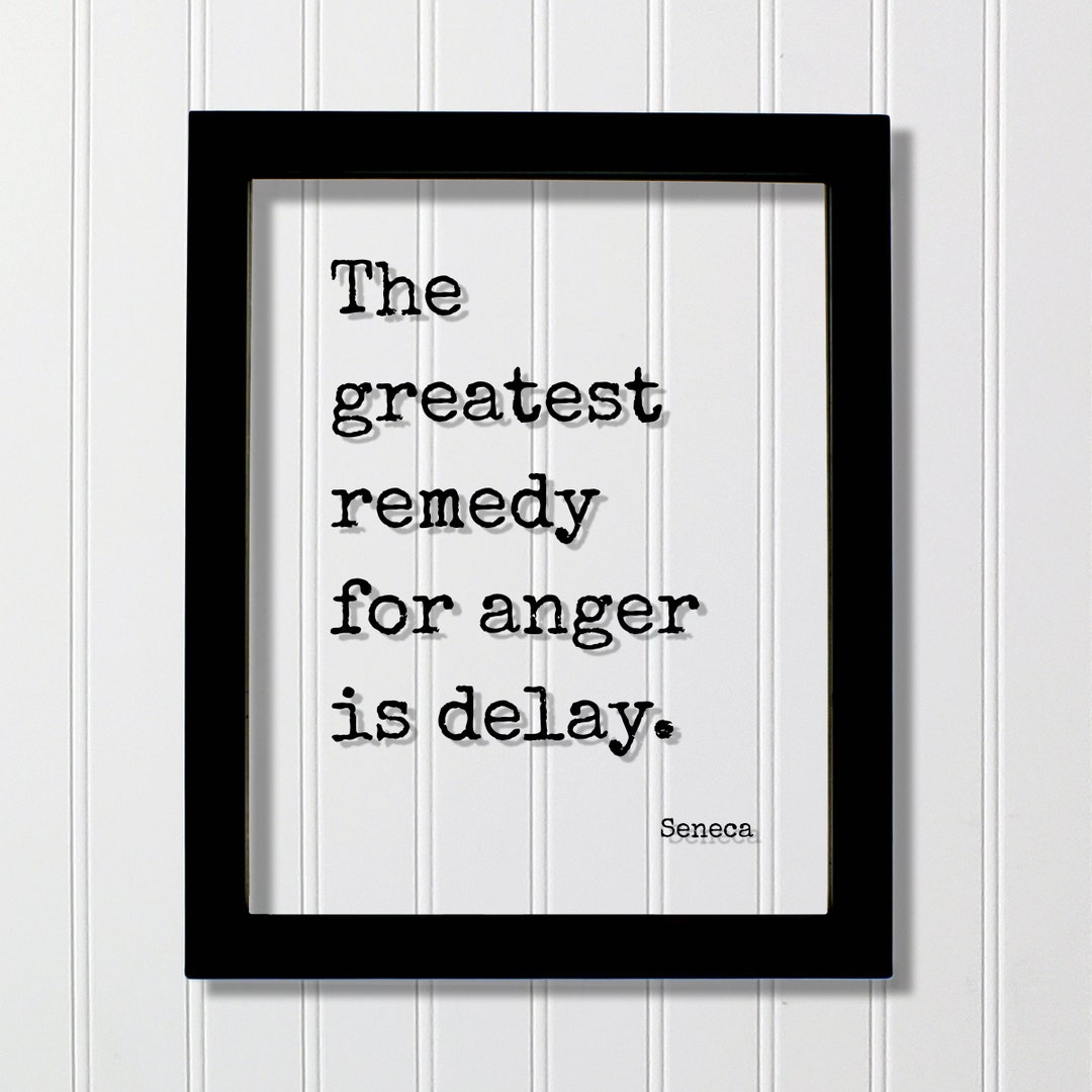 Seneca - the Greatest Remedy for Anger is Delay - Floating Quote ...