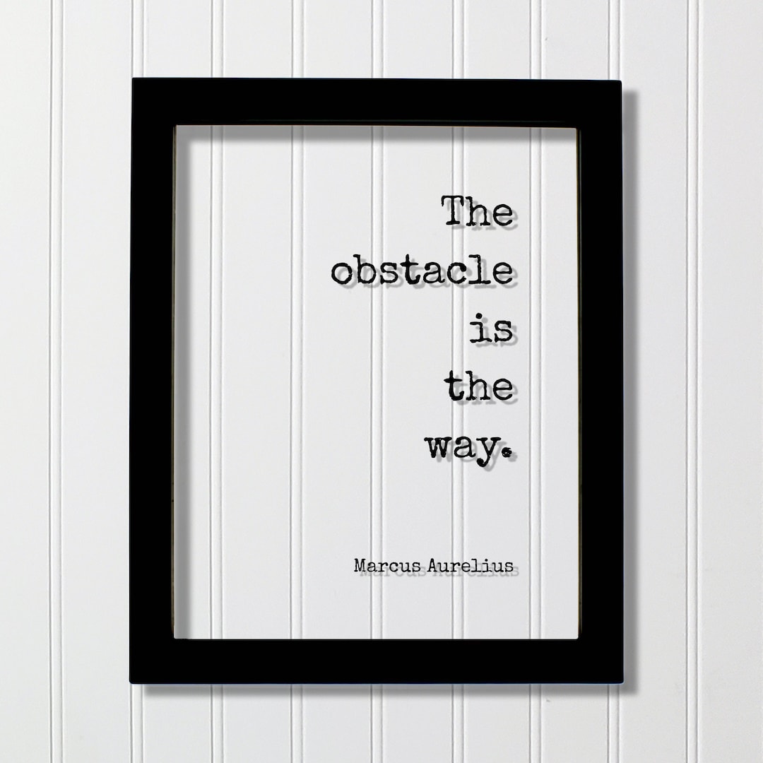 Marcus Aurelius - the Obstacle is the Way - Floating Quote - Hard Work ...