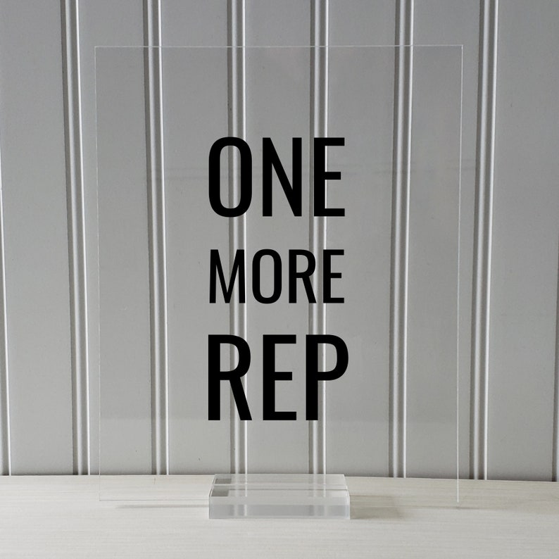 ONE MORE REP - Floating Quote - Workout Gym Decor Exercise ...