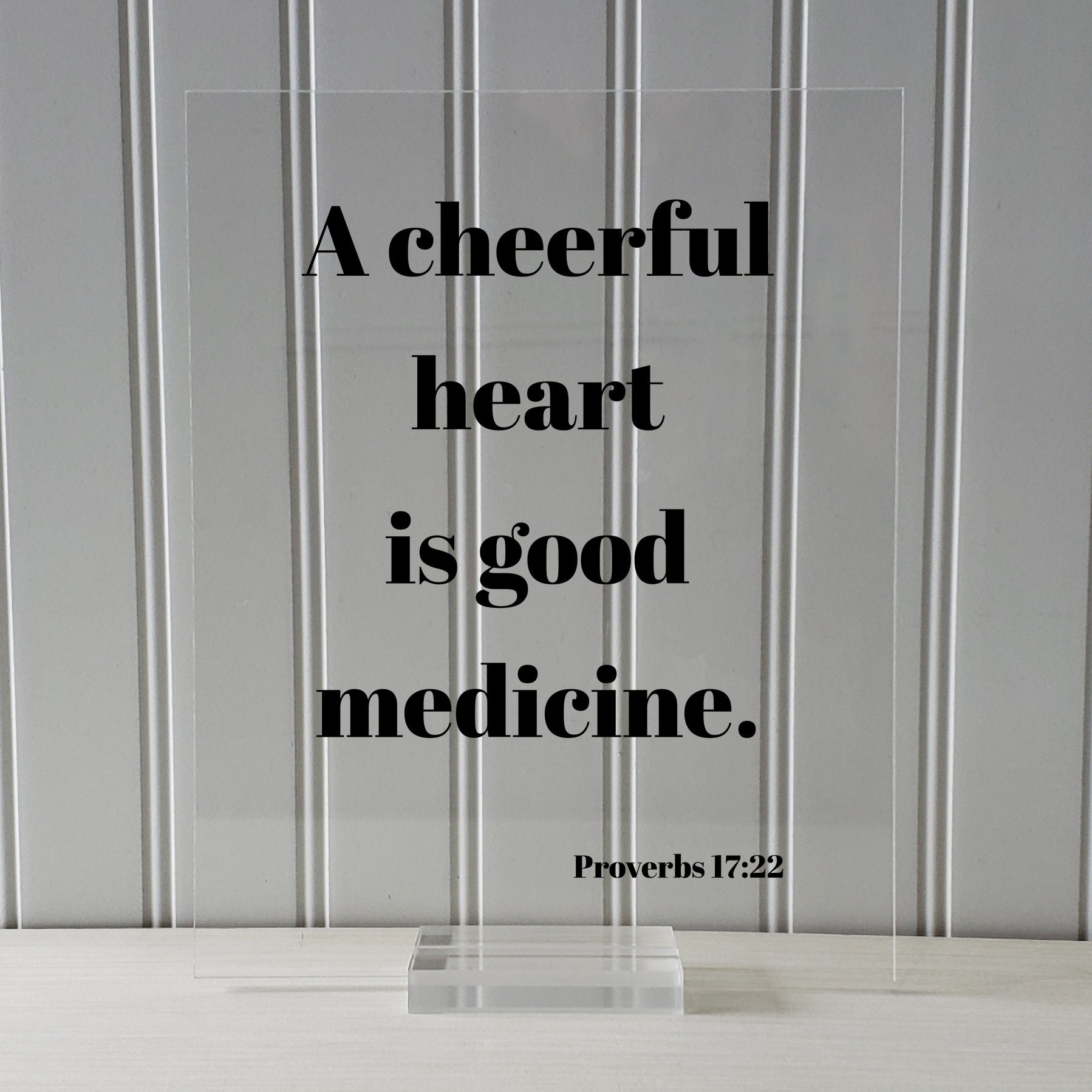 Proverbs 17:22 - A Cheerful Heart is Good Medicine - Floating Scripture ...