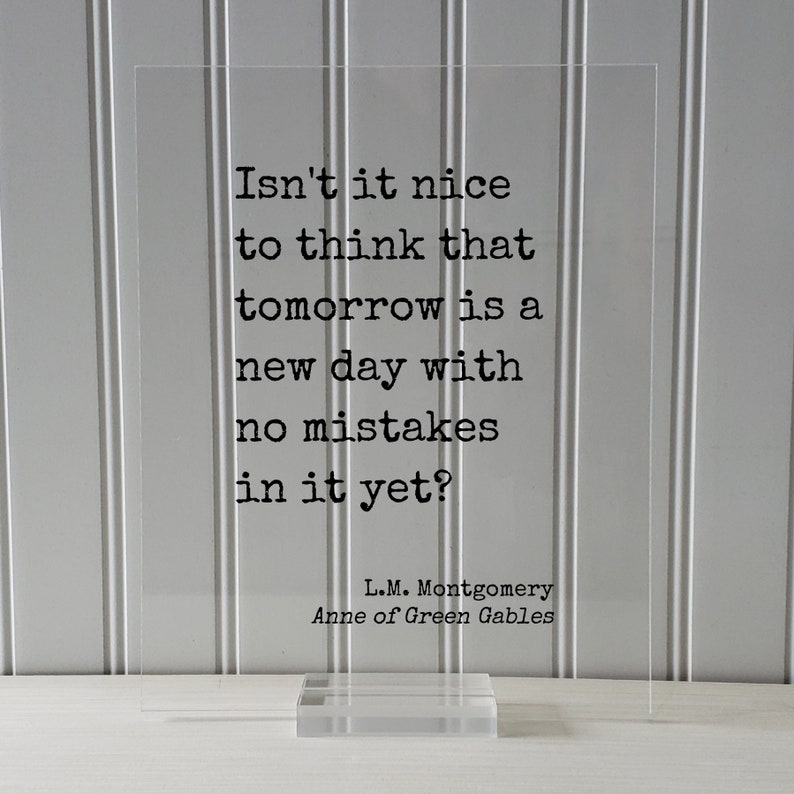 L.M. Montgomery - Anne of Green Gables - Isn't It Nice to Think That ...
