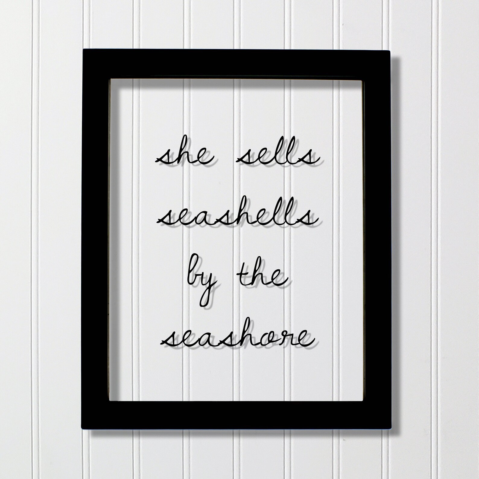 She Sells Seashells by the Seashore Floating Quote - Etsy