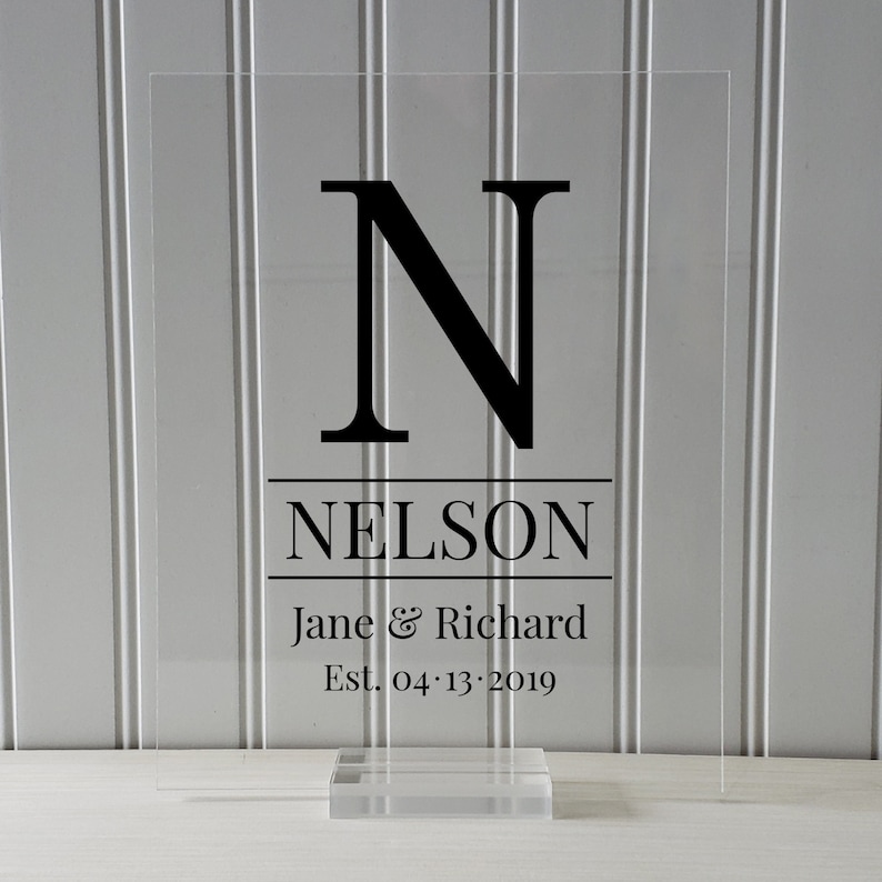 Last Name Letter Sign Letter Monogram Family Name - Etsy