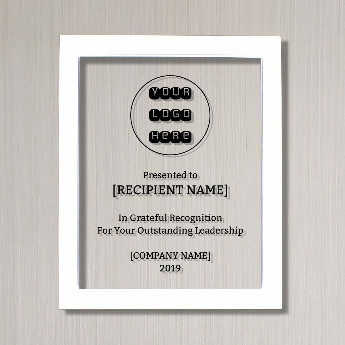 Leadership Award - Floating Award Plaque - Framed - in Grateful ...