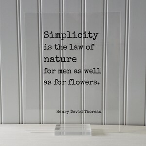 Henry David Thoreau - Floating Quote - Simplicity is the Law of Nature ...