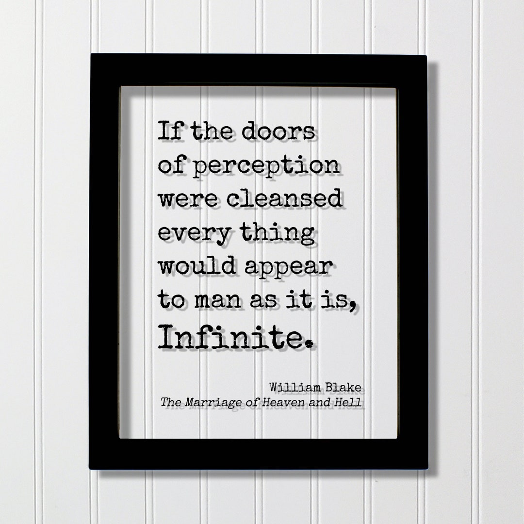 William Blake - If the Doors of Perception Were Cleansed Every Thing ...