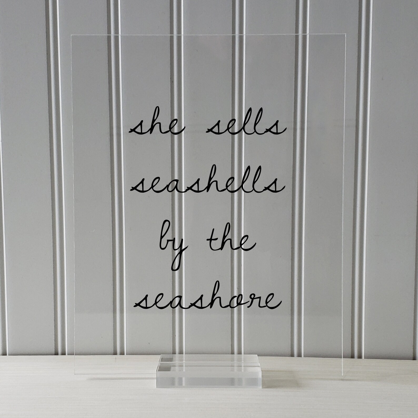 She Sells Seashells by the Seashore Floating Quote - Etsy