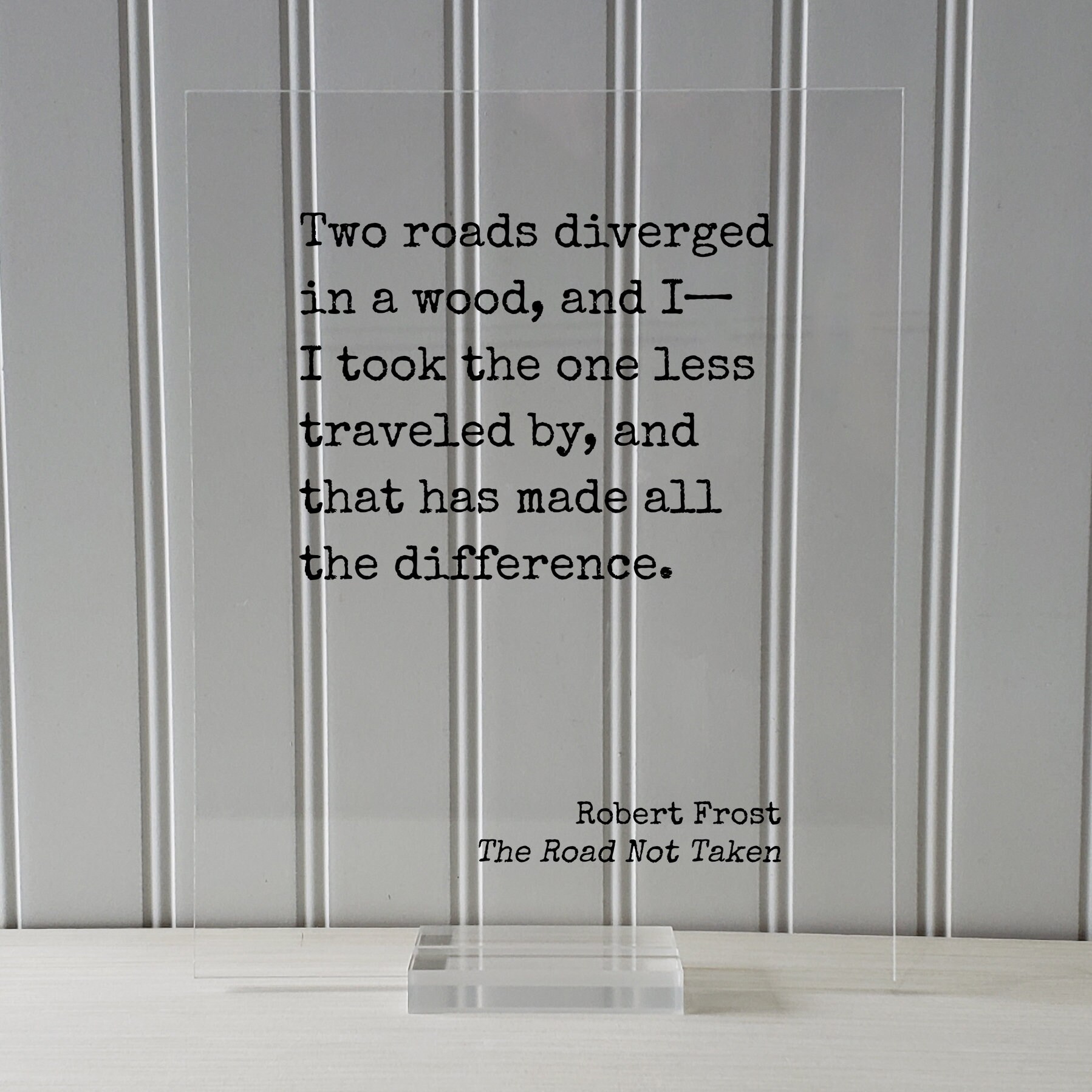 Robert Frost - Floating Quote - the Road Not Taken - Two Roads Diverged ...