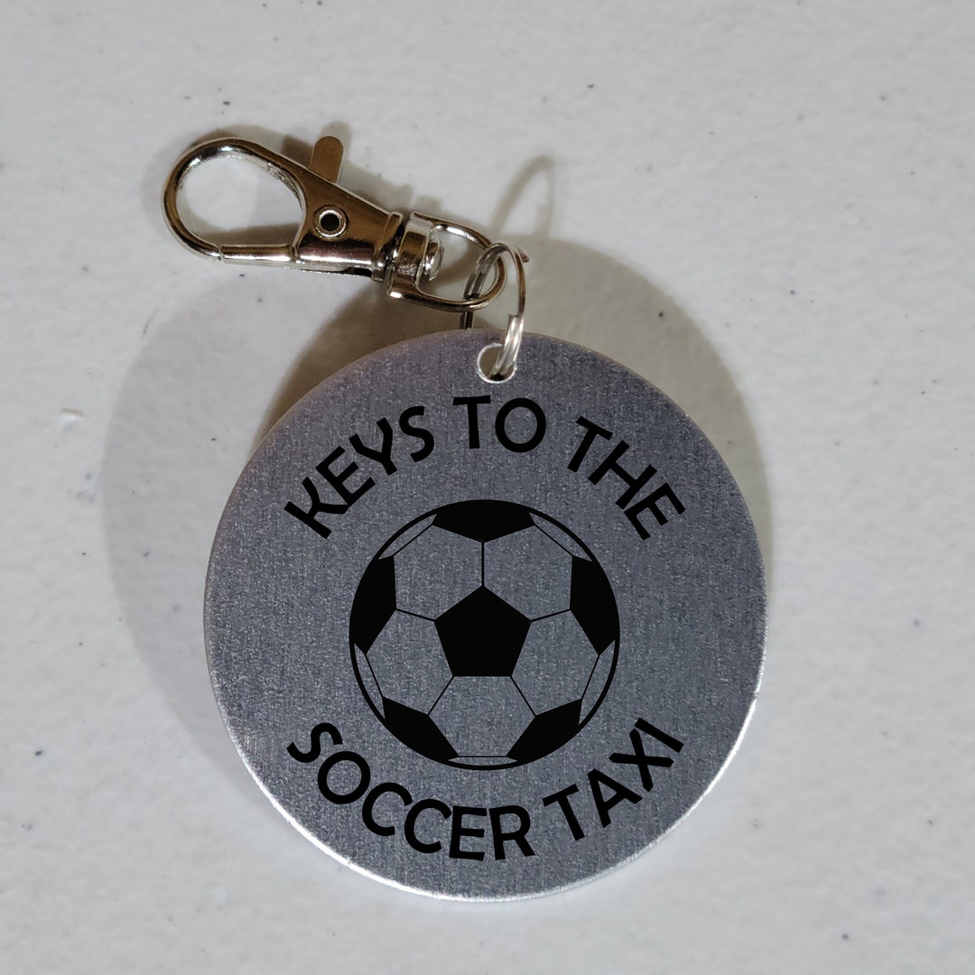 Keys to the Soccer Taxi Keychain - Soccer Mom Dad Team Parent Driver ...