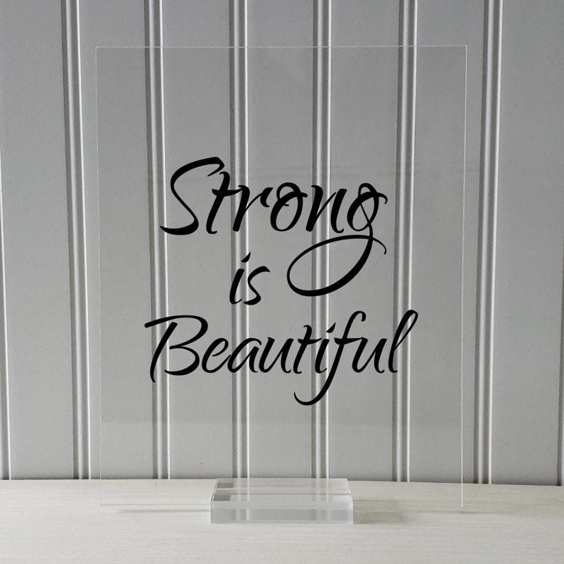 Strong is Beautiful Floating Quote Beauty Motivational - Etsy