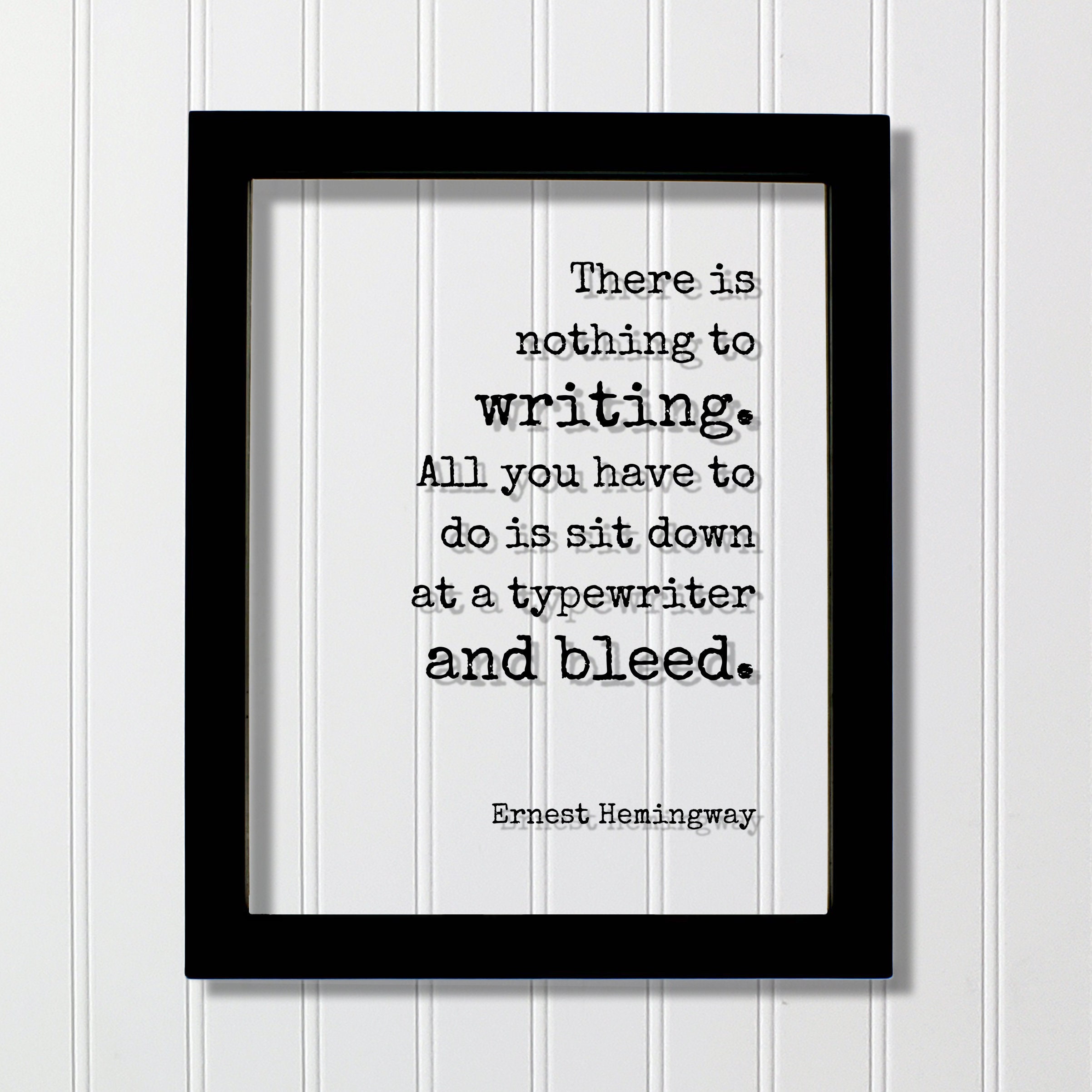 Ernest Hemingway Writing Standing