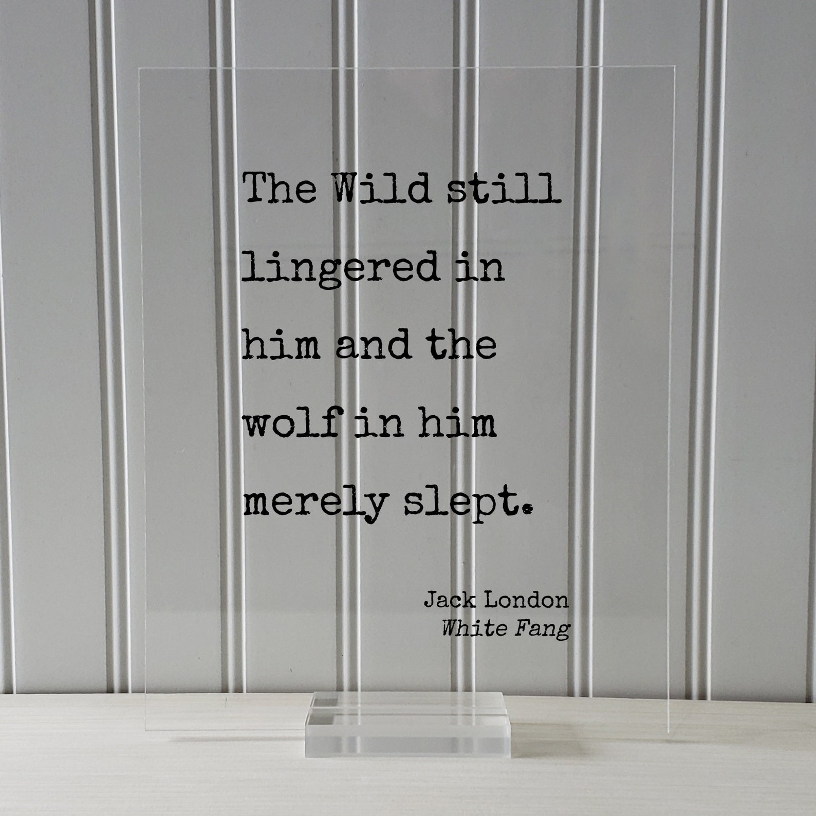 Jack London White Fang Floating Quote the Wild Still - Etsy