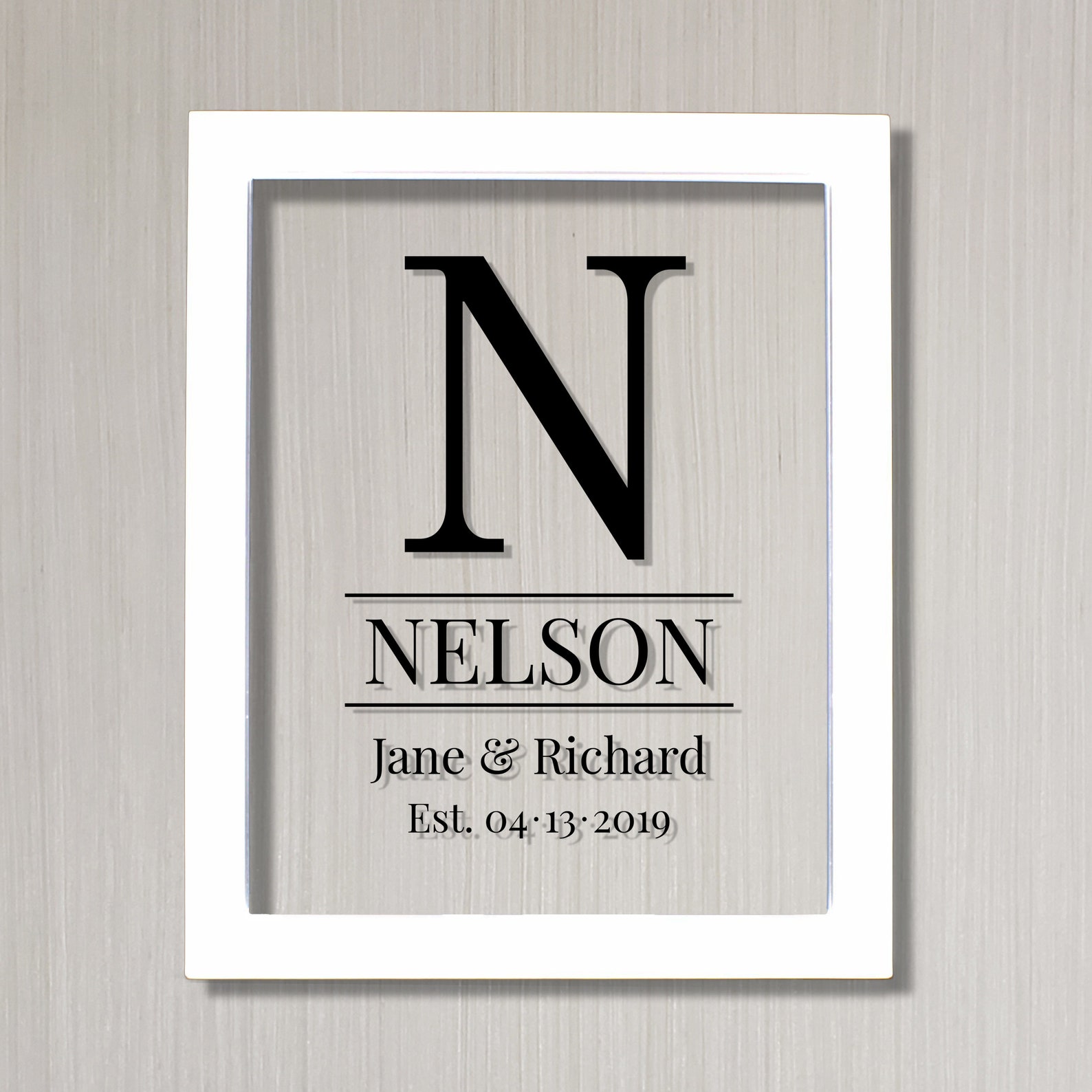 Last Name Letter Sign Letter Monogram Family Name - Etsy