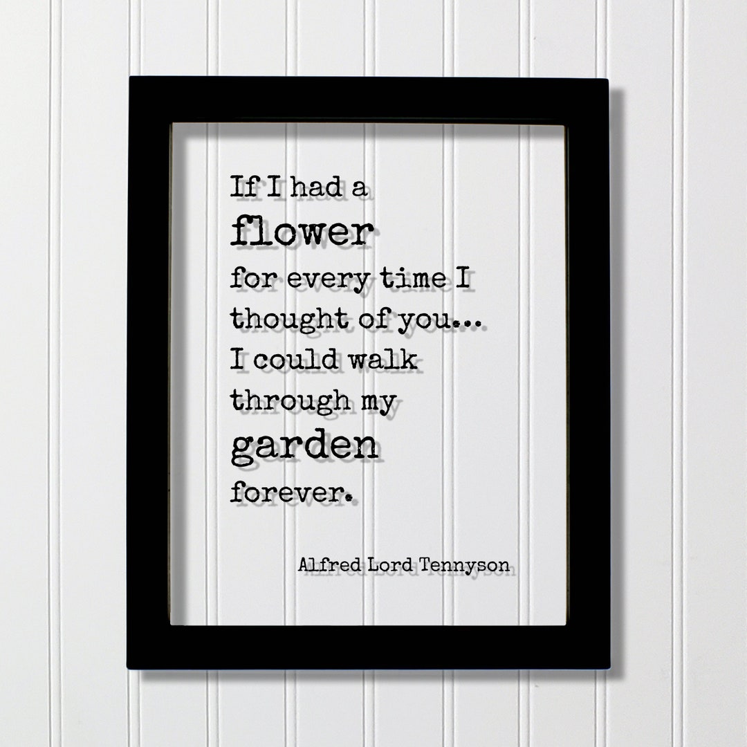 Tennyson Quote Print - Romantic Garden Poem, Anniversary Gift - Etsy