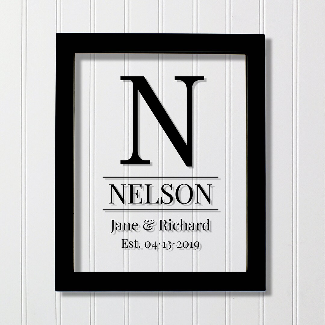 Last Name Letter Sign - Letter Monogram - Family Name - Housewarming ...