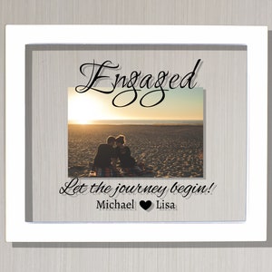 Engaged Frame Floating Frame Let the Journey Begin Personalized Custom ...