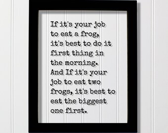 Eat the Frog Sign - Etsy