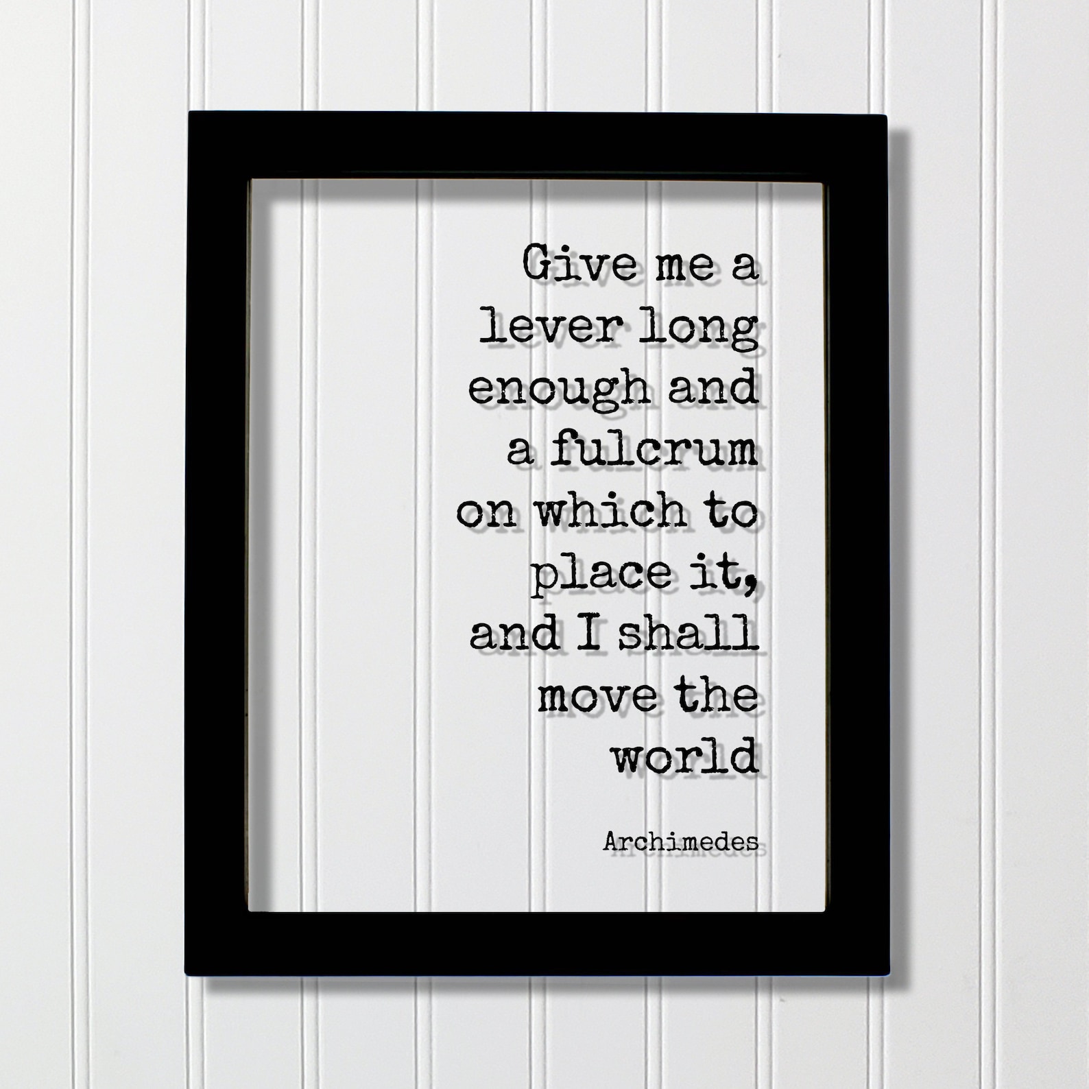 Archimedes Floating Quote Give Me a Lever Long Enough and - Etsy