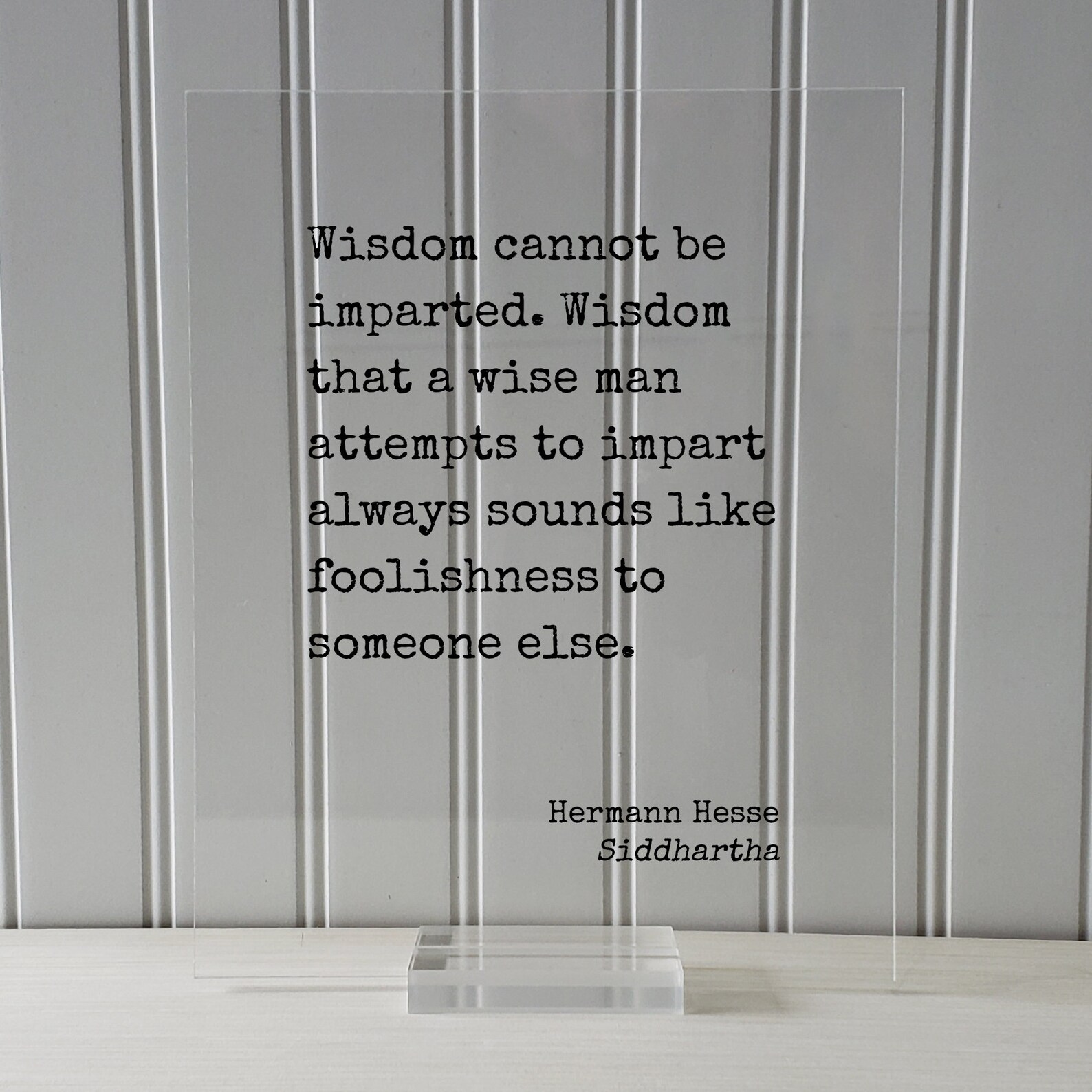 Siddhartha Hermann Hesse Wisdom Cannot Be Imparted That - Etsy