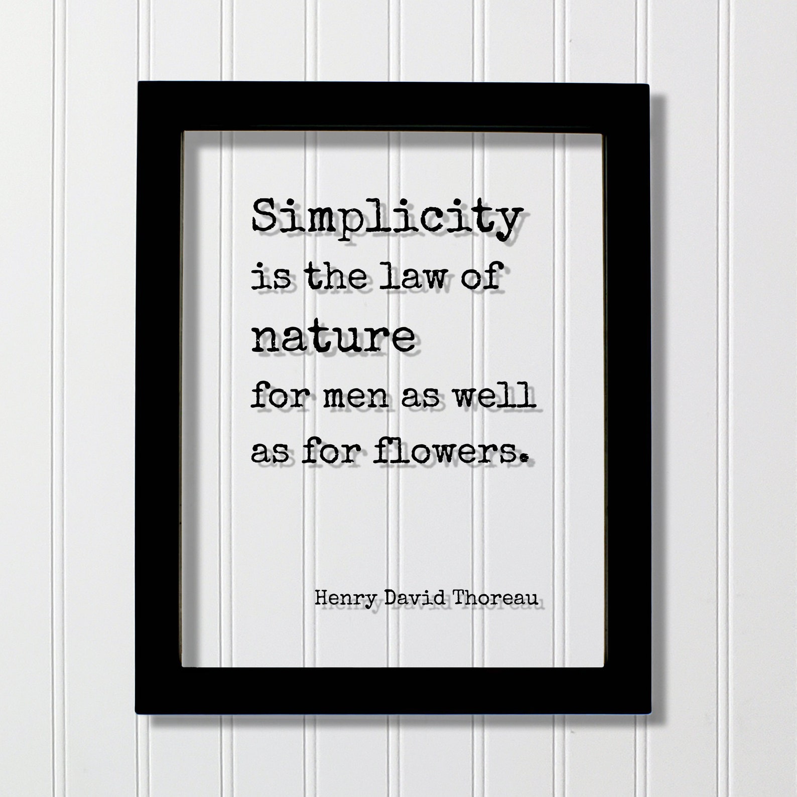Henry David Thoreau Floating Quote Simplicity is the Law - Etsy