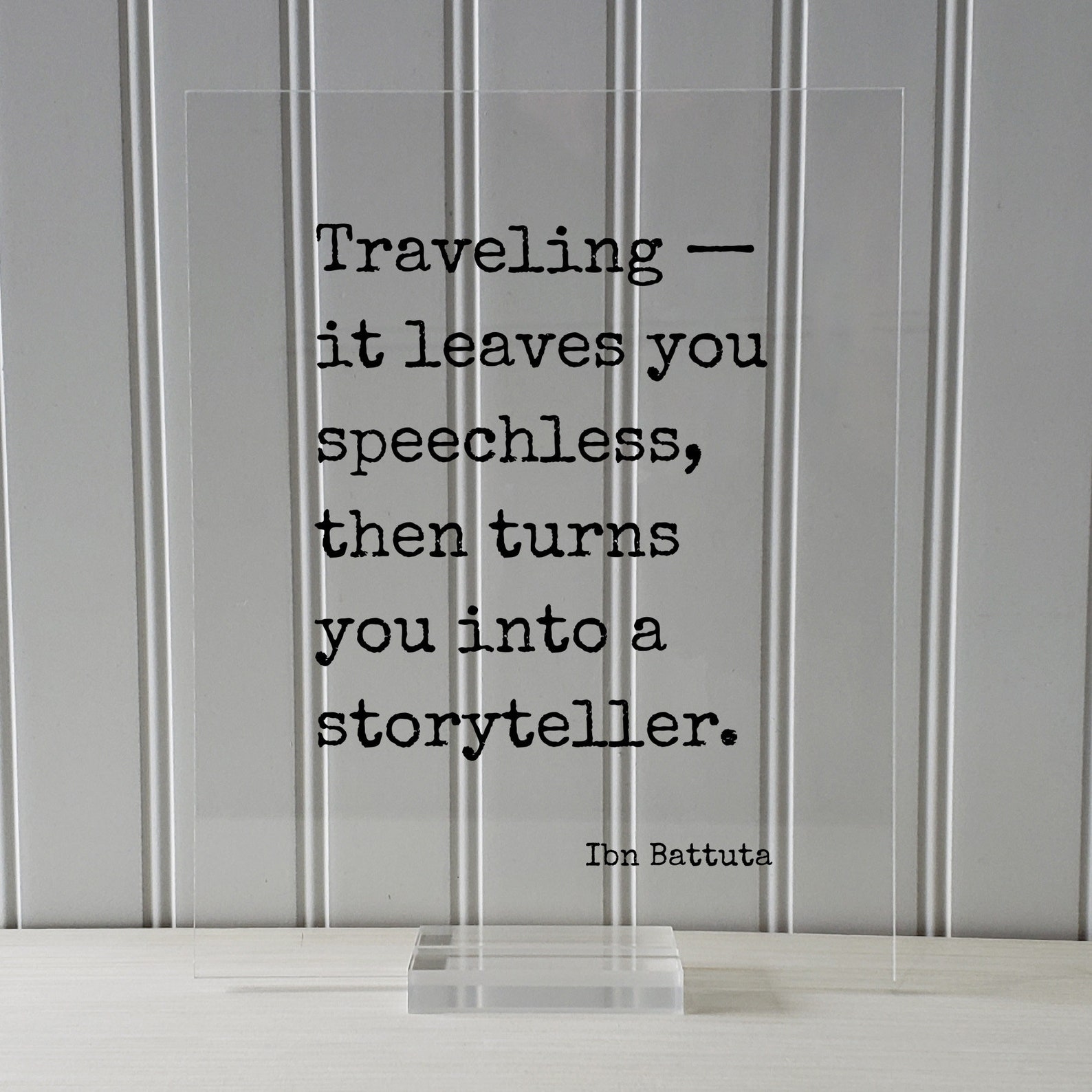 Ibn Battuta Floating Quote Traveling It Leaves You - Etsy