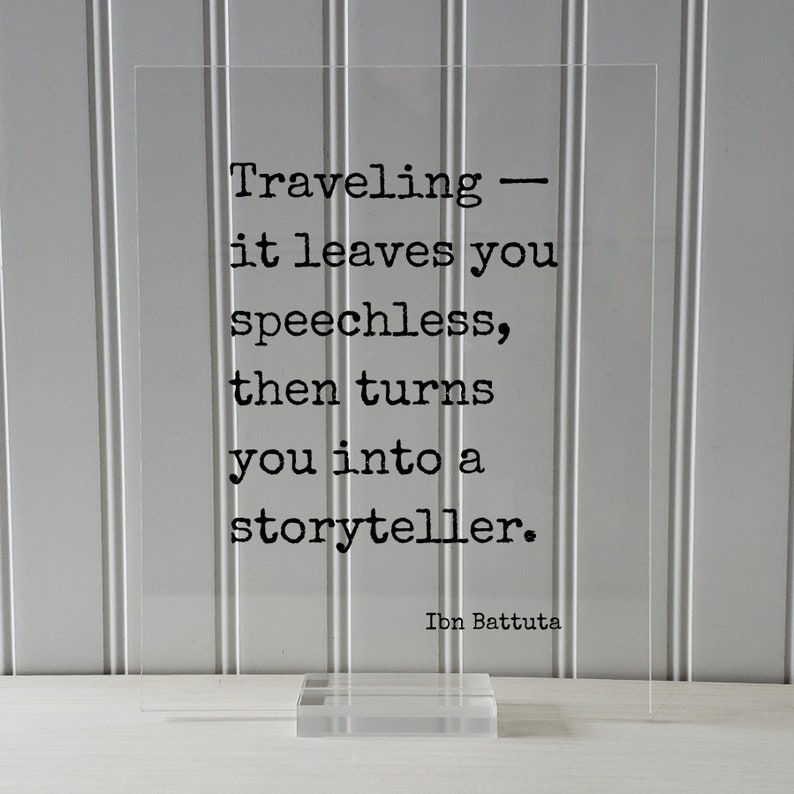 Ibn Battuta Floating Quote Traveling It Leaves You - Etsy
