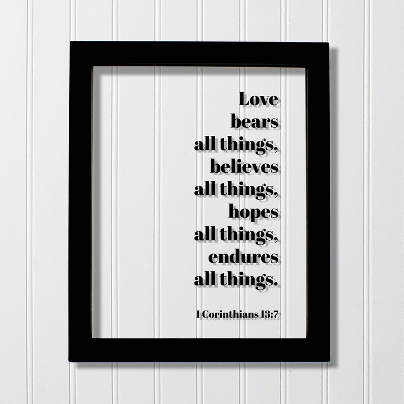 1 Corinthians 13 7 - Etsy