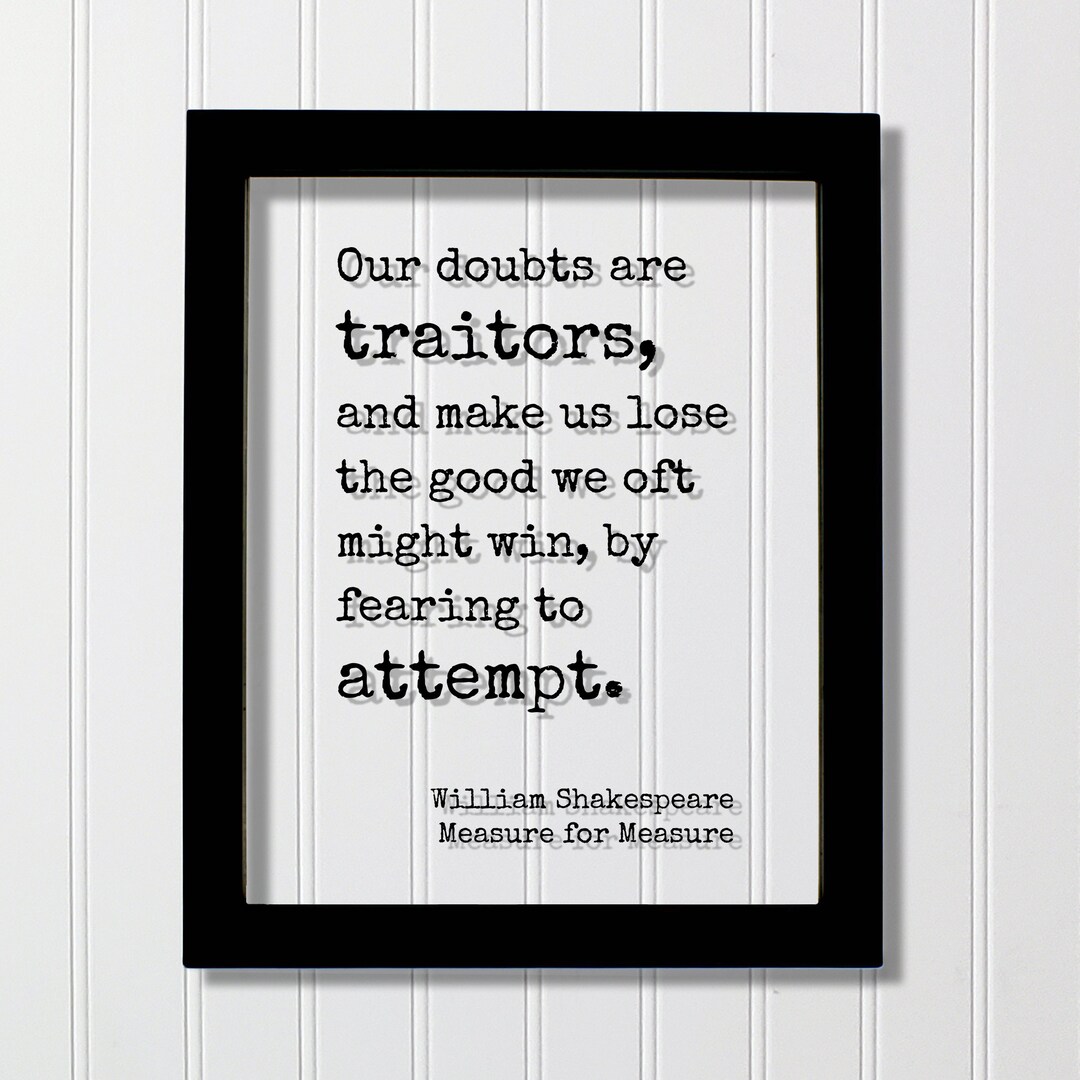 Shakespeare Quote Print - Measure for Measure, Framed Acrylic Art - Etsy