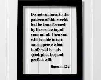 Romans 12:2do Not Conform to the Pattern of This Worldromans - Etsy