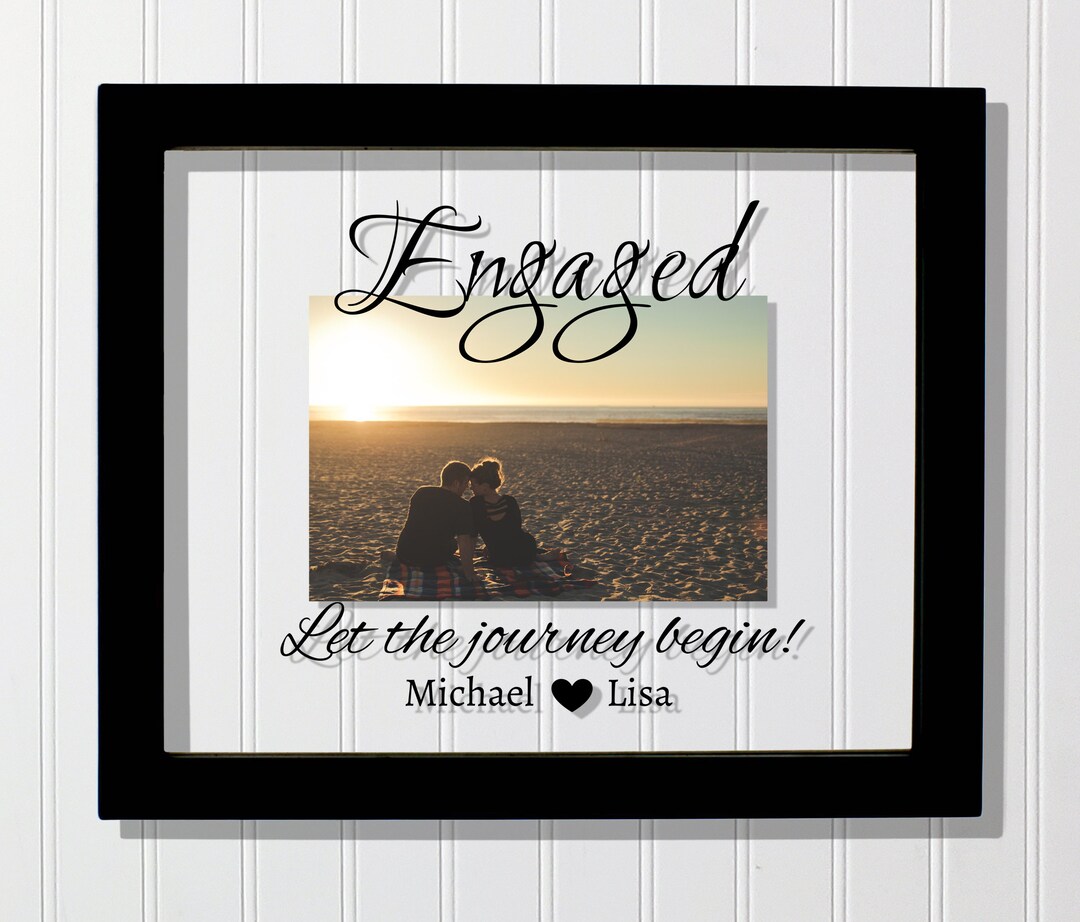 Engaged Frame - Floating Frame - Let the Journey Begin - Personalized ...