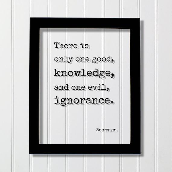 Socrates There is Only One Good Knowledge and One Evil - Etsy