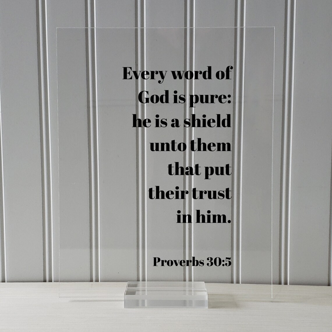 Proverbs 30:5 Every word of God is pure he is a shield unto | Etsy