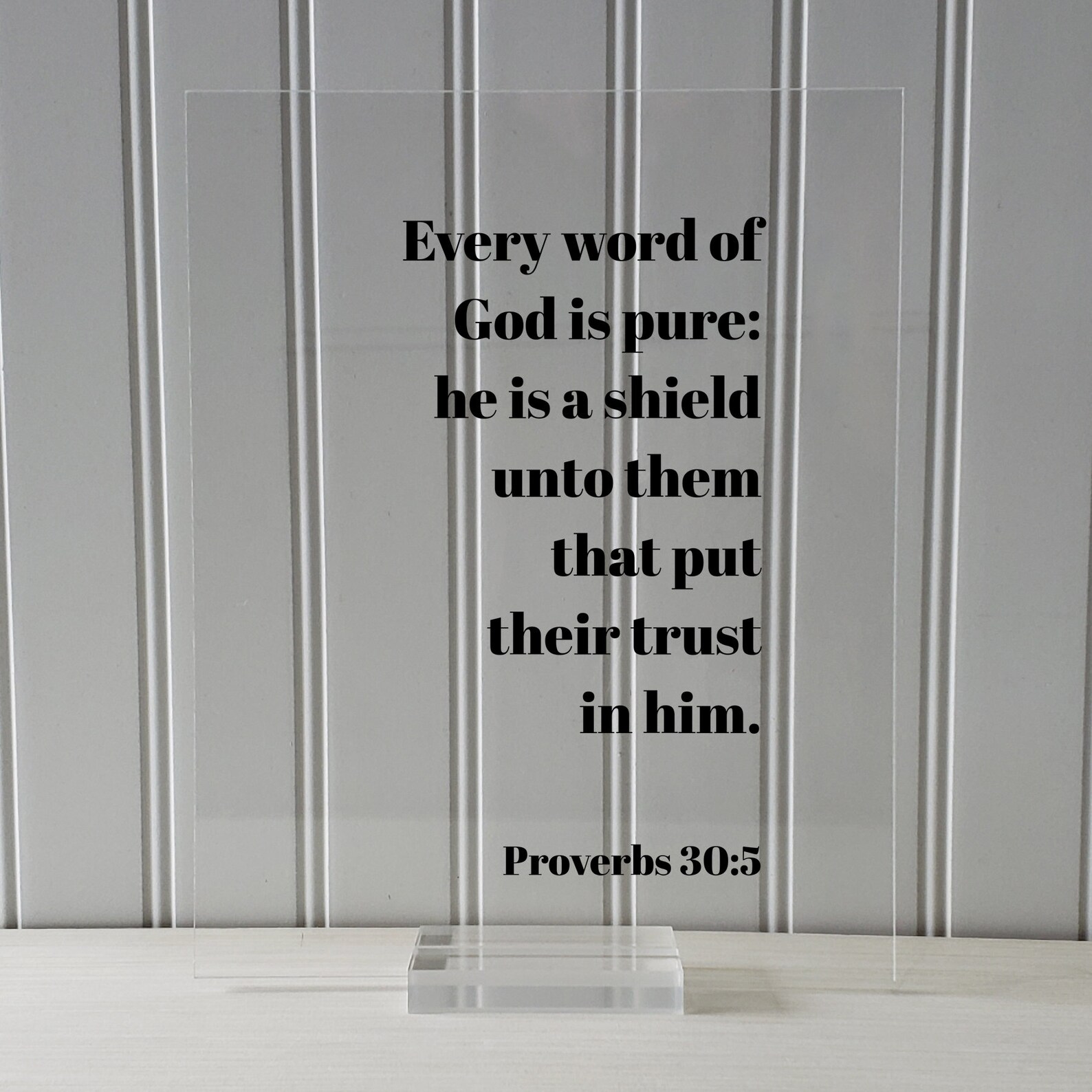 Proverbs 30:5 Every Word of God is Pure He is a Shield Unto - Etsy