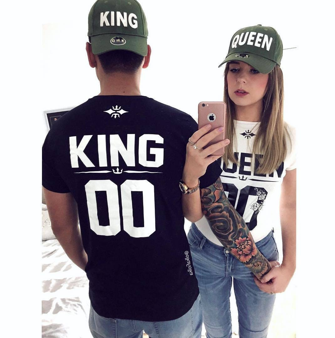 Matching Couple Shirt King Queen Tshirt King and Queen | Etsy