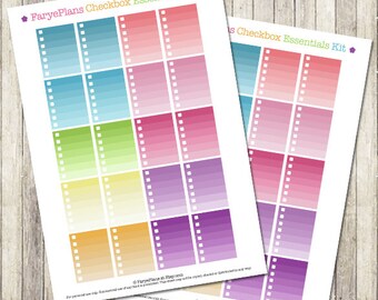 Blank Full Box Printable Planner Stickers Erin Condren - Etsy
