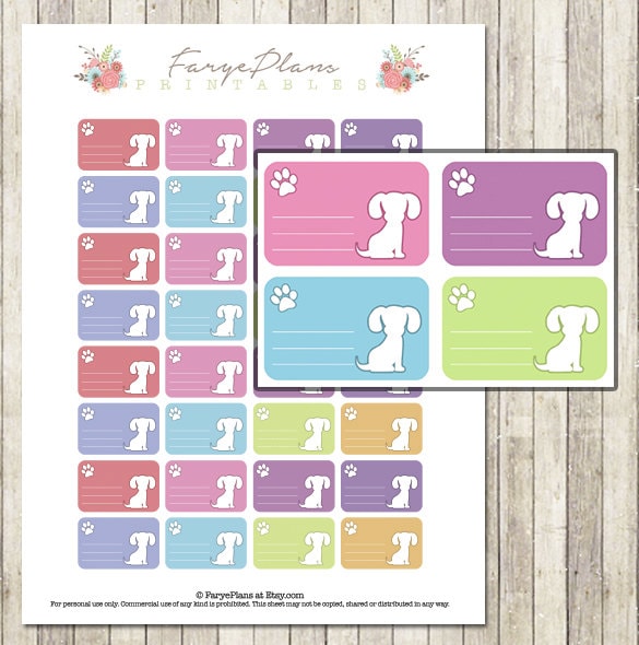Pet dog lovers halfbox printable planner stickers for Erin | Etsy