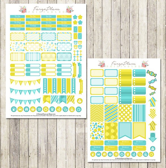 Peppermint printable planner stickers for Erin Condren | Etsy