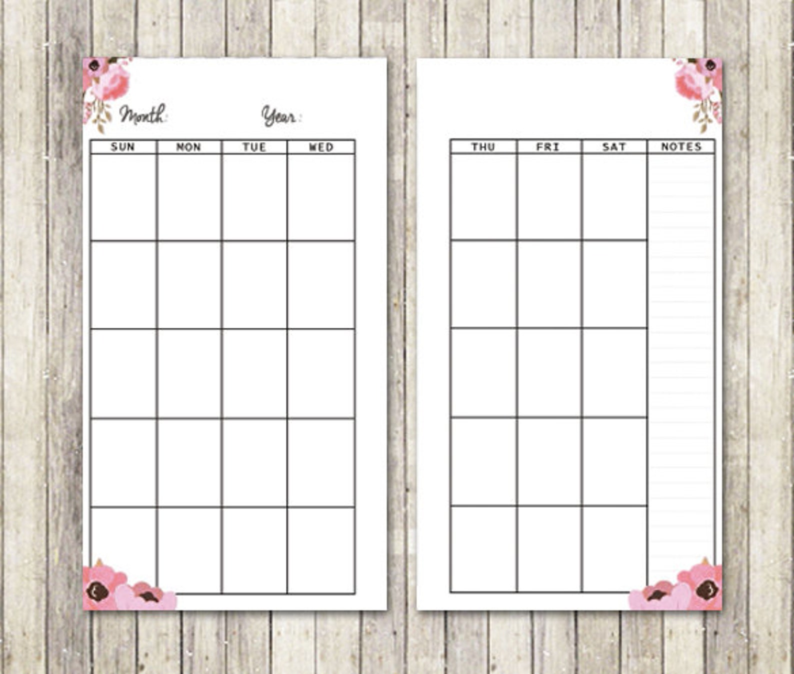 Planeador para imprimir inserta mensual personal de Kate Spade - Etsy ...