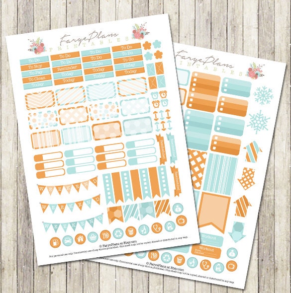 January Monthly Stickers Kit Printable PDF for Erin Condren Lifeplanner ...