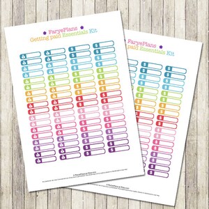 Dollar / Money Icon Labels Printable Planner Stickers for Erin Condren ...