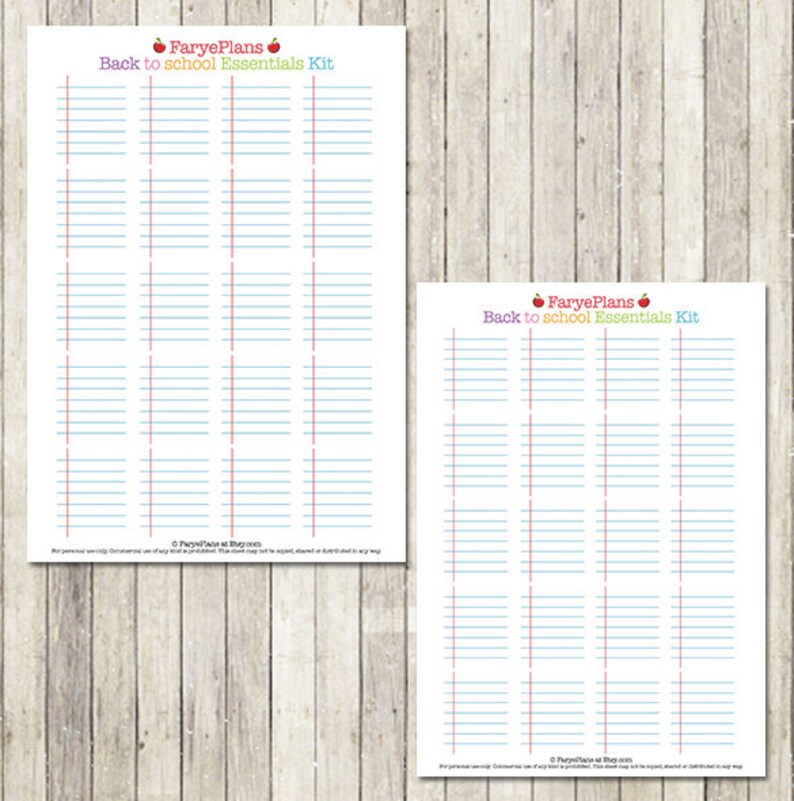 Full Box Note Paper Printable Stickers Ideal for Erin Condren | Etsy