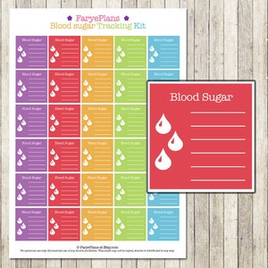 Diabetic Blood Sugar Tracking Printable Planner Stickers for Erin ...