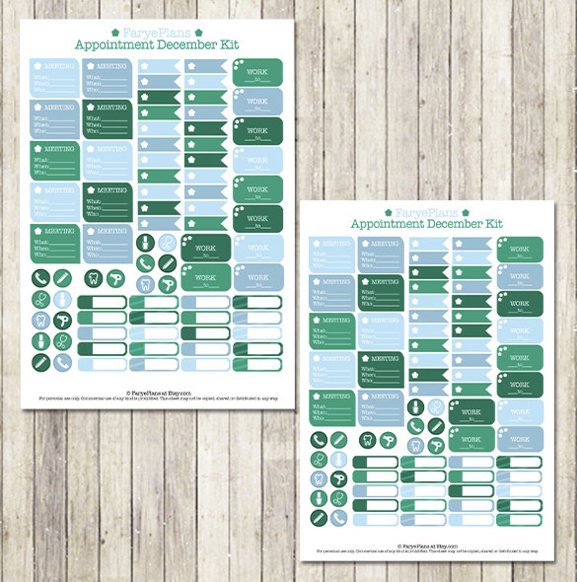 December Appointment Printable Planner Stickers for Erin - Etsy