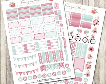Printable, Pink Ribbon, Erin Condren Stickers - Etsy