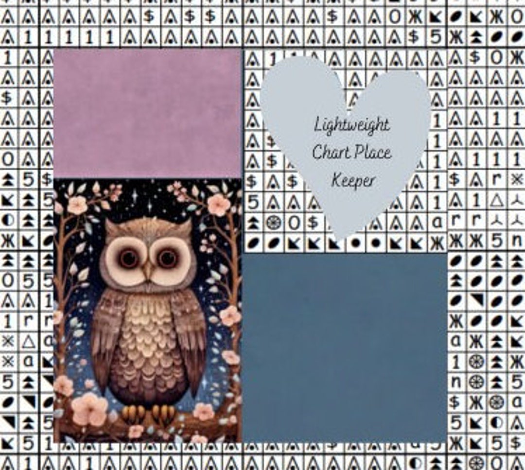 Winter Owl Chart Place Keeper/ Pattern Helper/ Chart Marker/ - Etsy