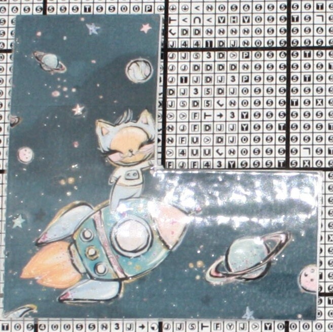 Space Cat Chart Place Keeper/ Pattern Helper/ Chart Marker/ | Etsy