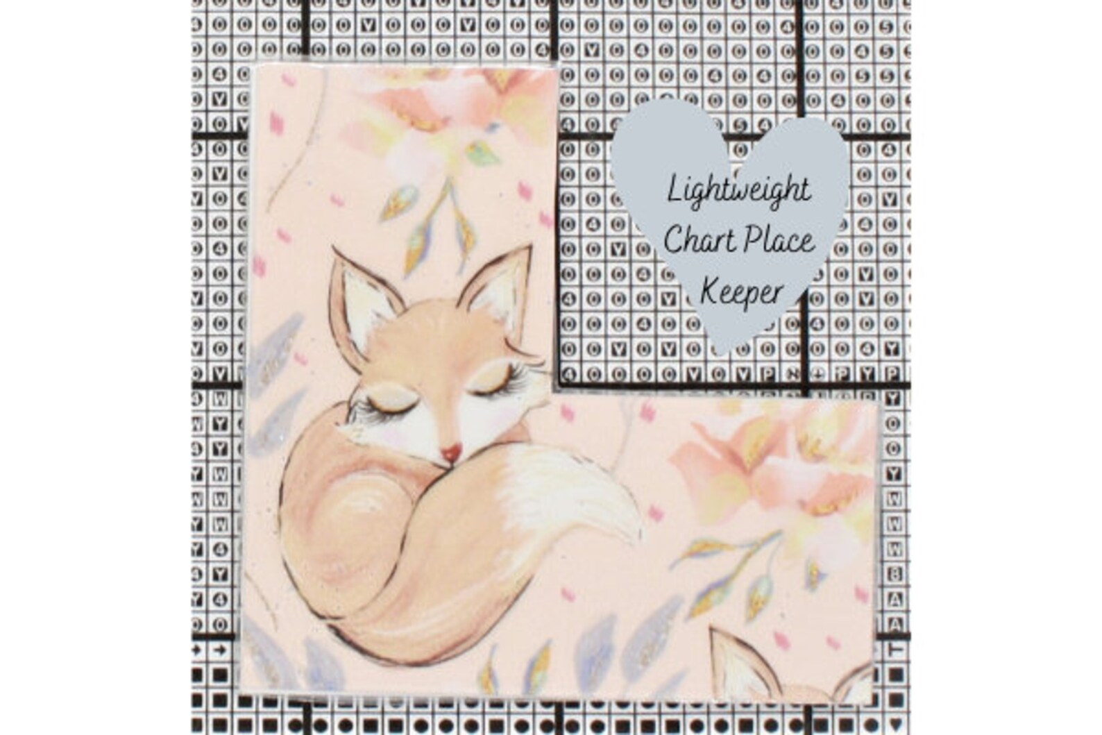 Sleeping Fox Chart Place Keeper/ Pattern Helper/ Chart Marker/ - Etsy