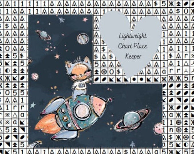 Space Cat Chart Place Keeper/ Pattern Helper/ Chart Marker/ Pattern ...