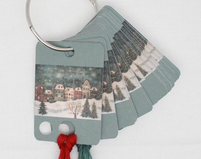 Fleece Navidad Thread Drops/ Thread Cards/ Flss Holders for Embroidery ...